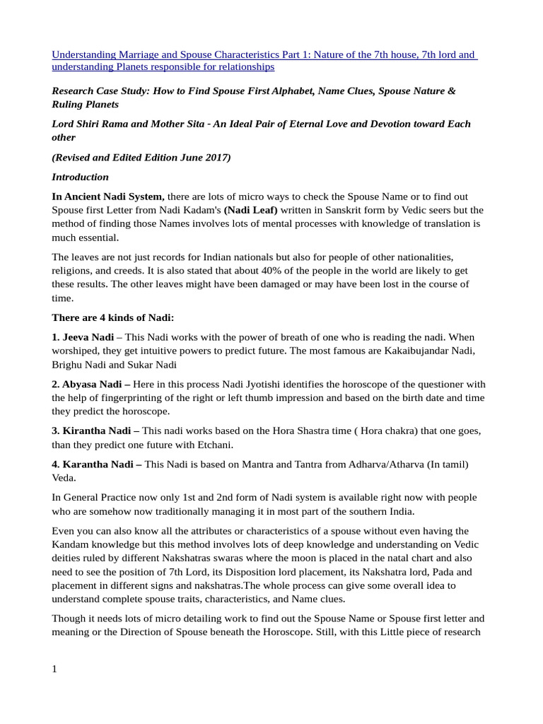 Understanding Marriage and Spouse Characteristics Part 1 | PDF ...