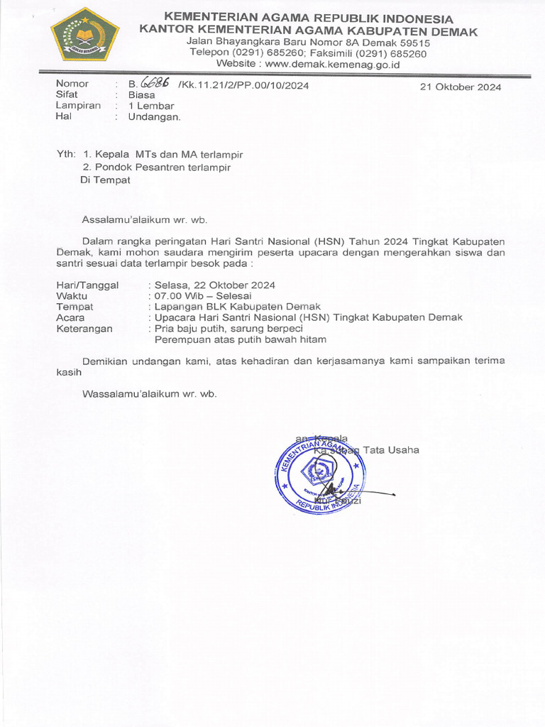 Undangan HSN 2024 | PDF