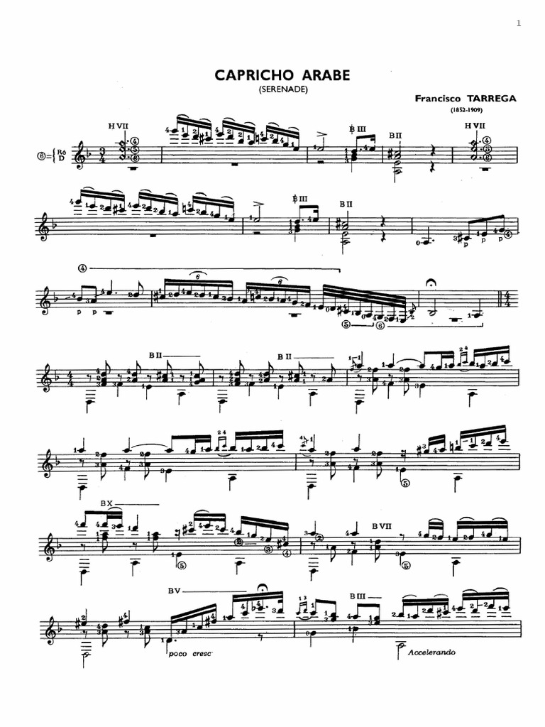 Tarrega Francisco - Capricho Arabe | PDF