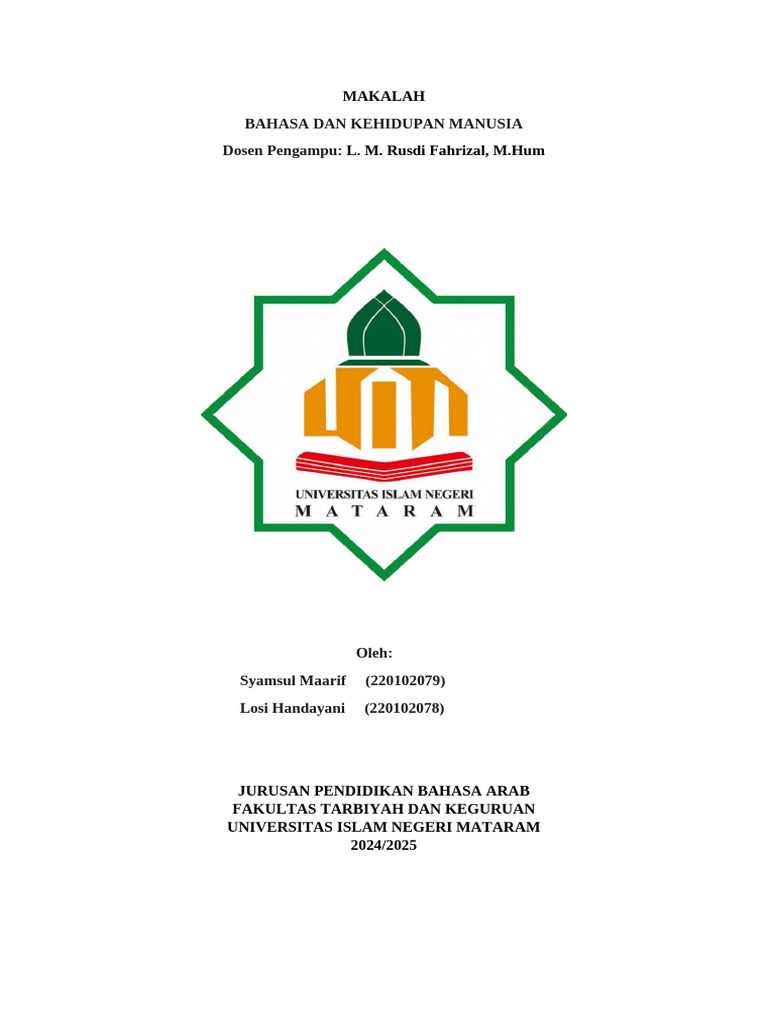 Makalah KLP 9 (Al - Hadharoh) | PDF | Karier & Perkembangan | Kajian Bahasa Asing