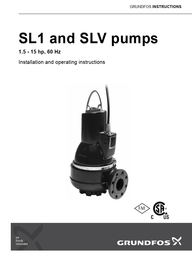 Bomba Grunfos SL1 | PDF | Pump | Screw