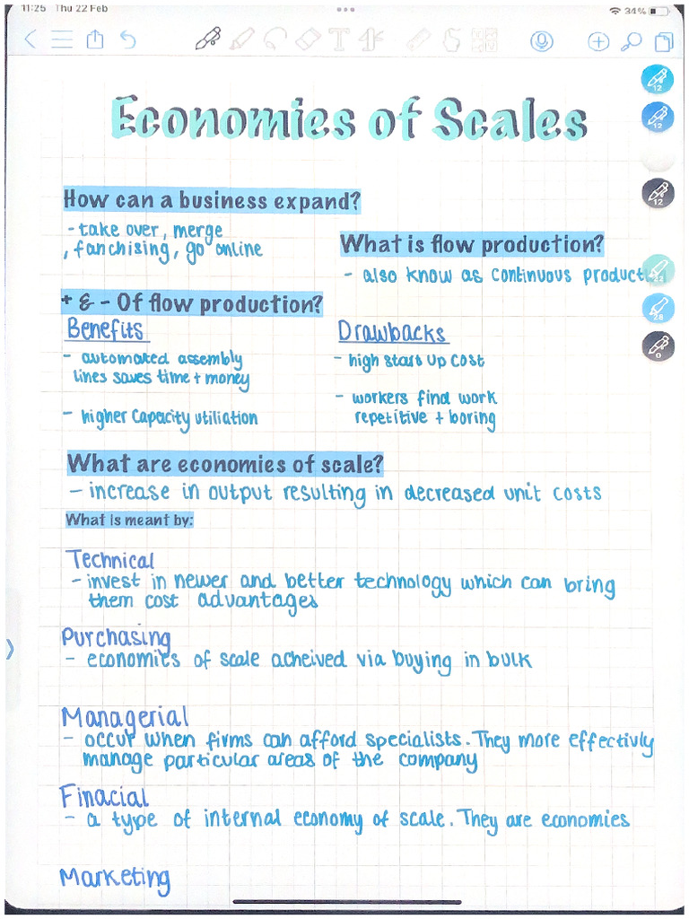 Economies of Scale Revision Notes | PDF