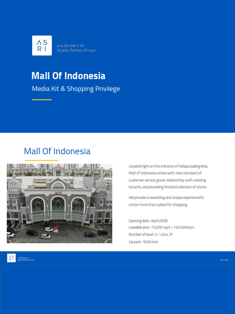 Mall of Indonesia Media Kit Overview | PDF | Graphic Design