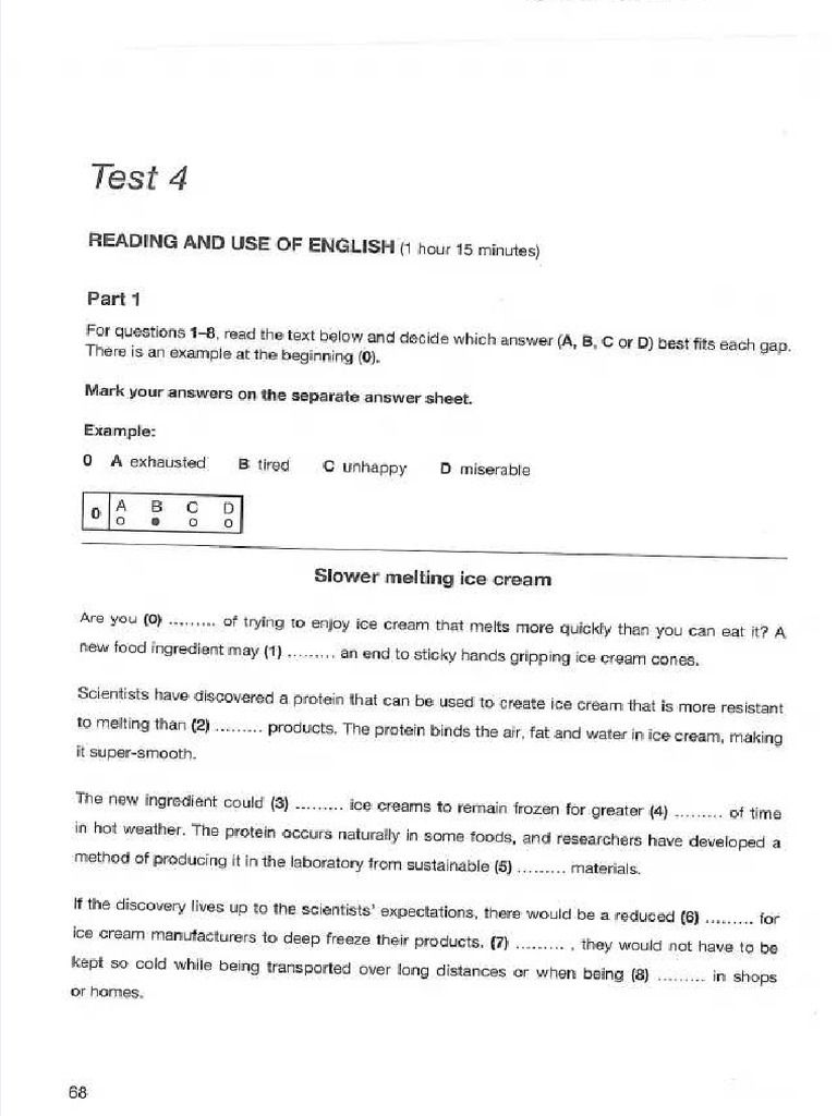 Book 4 Test 4 | PDF