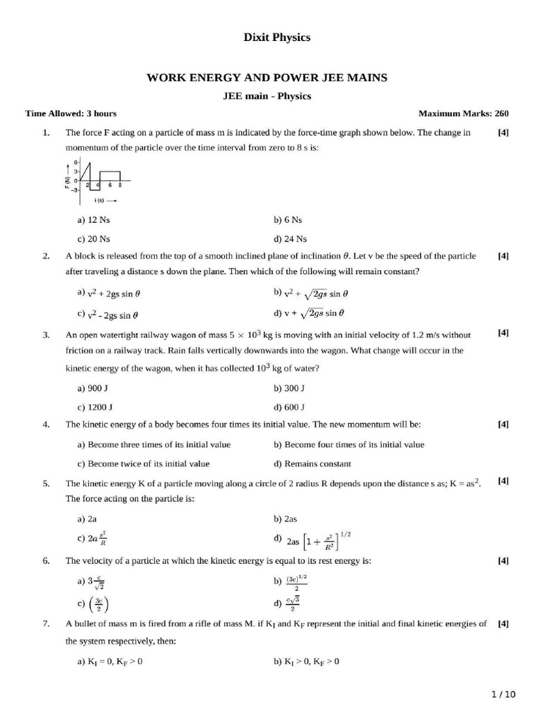 Work, Energy and Power | PDF