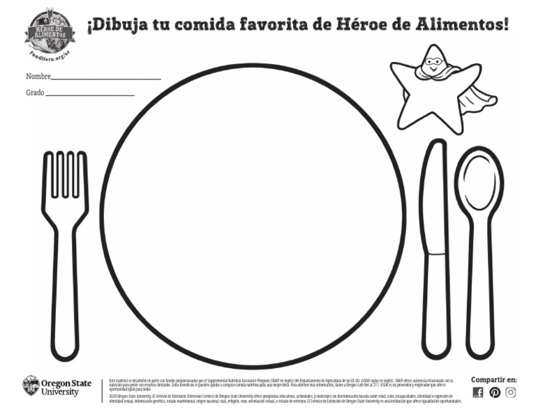 Food Hero Activity Sheet Spanish Level 1 | PDF | Salud y bienestar