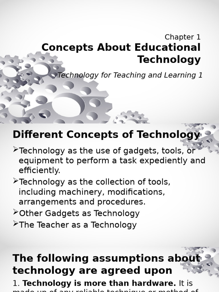 Lesson 1 Concepts About Educational Technology | PDF | Educational ...