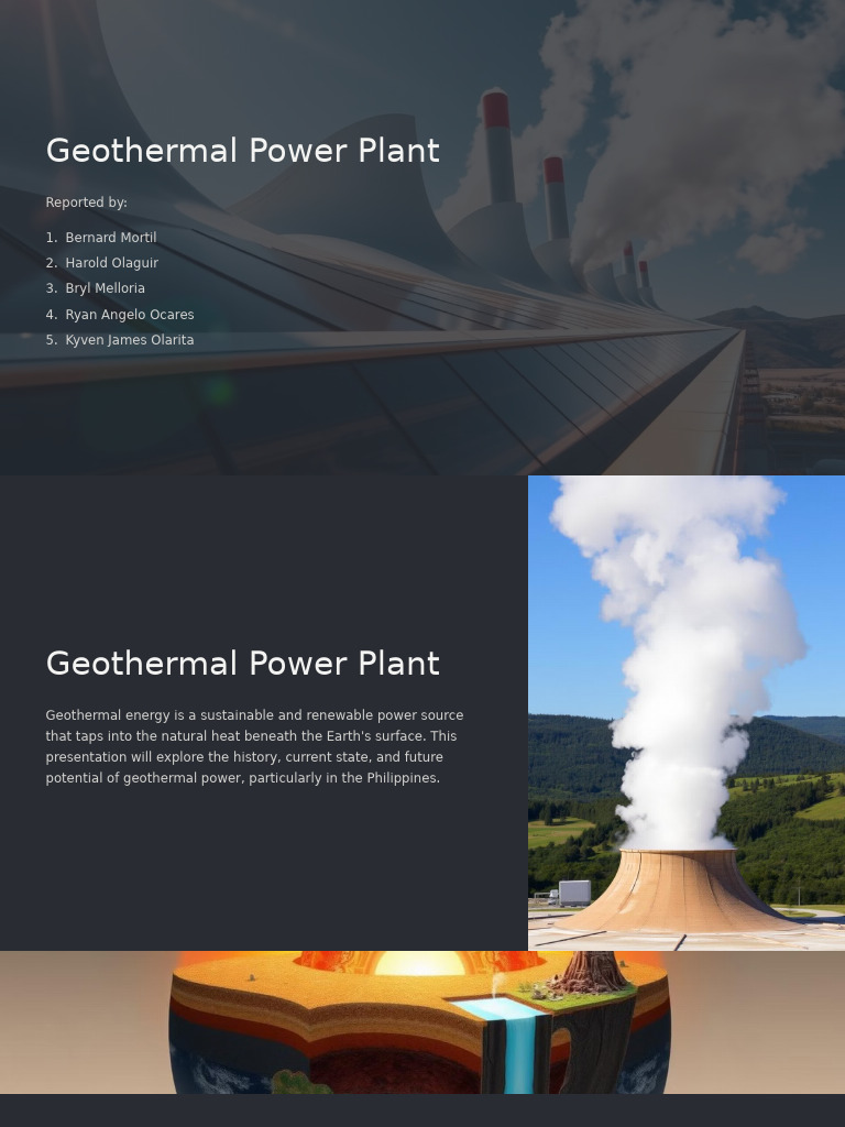 Geothermal Power A Renewable Energy Solution | PDF | Geothermal Energy ...