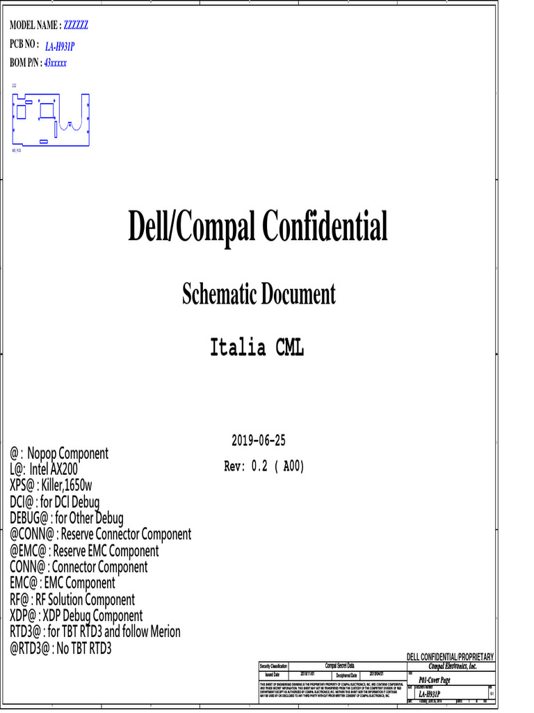Compal La-H931p r0.2 (A00) PDF | PDF | Usb | Computer Hardware