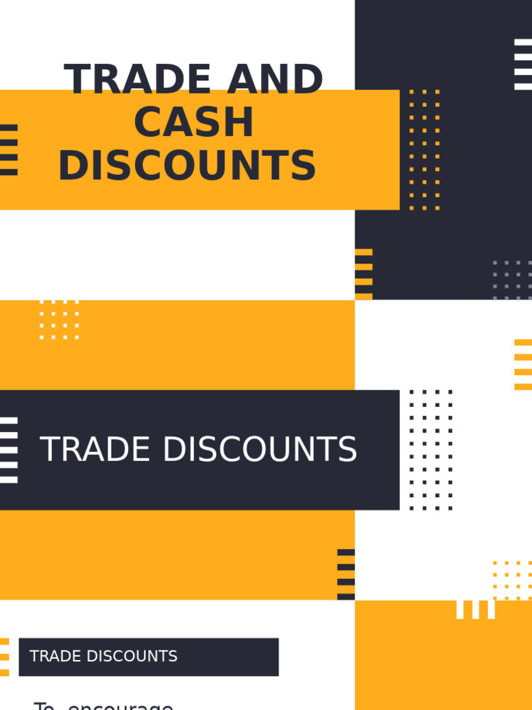 Trade and Cash Discounts | PDF | Prices | Payments