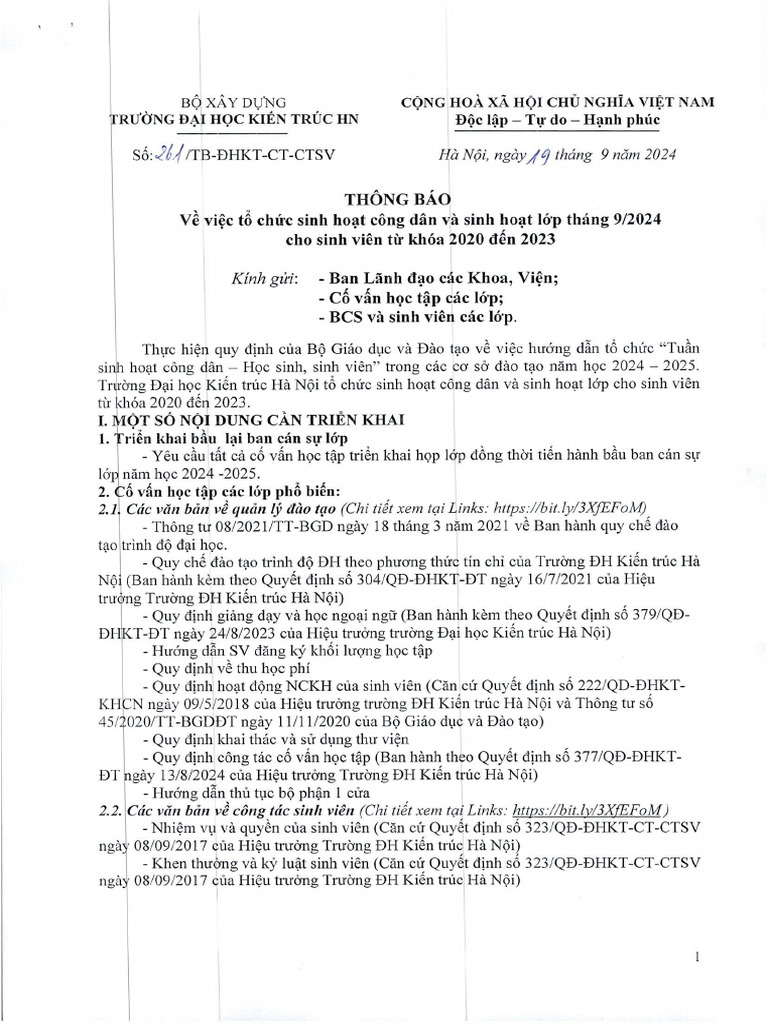 261 TB CTSV 0001t Bao Sinh Hoat Thang 9 | PDF