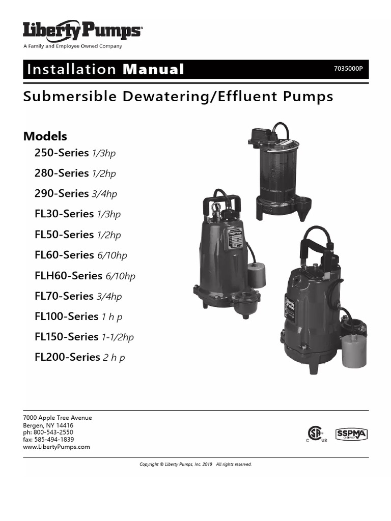 Manual Liberty Pumps 283 (12 Sider) | PDF