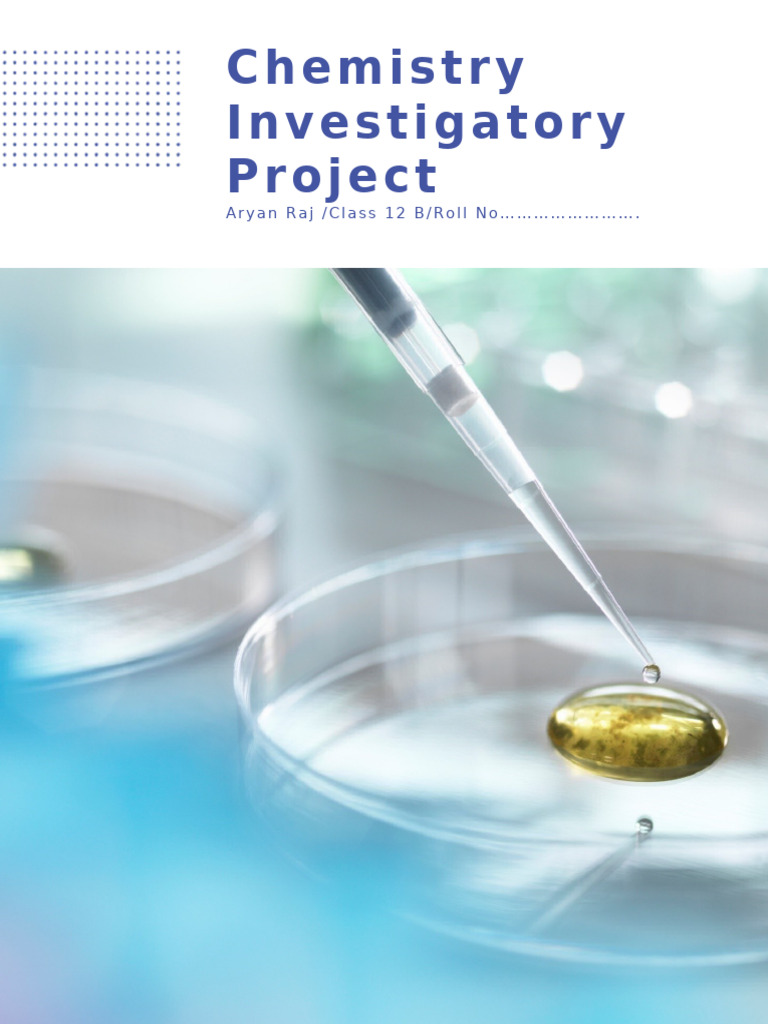 Chemistry Investigatory Project | PDF