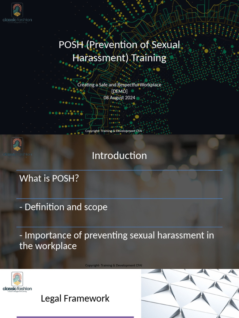 POSH_Training_Presentation | PDF | Sexual Harassment | Social Psychology