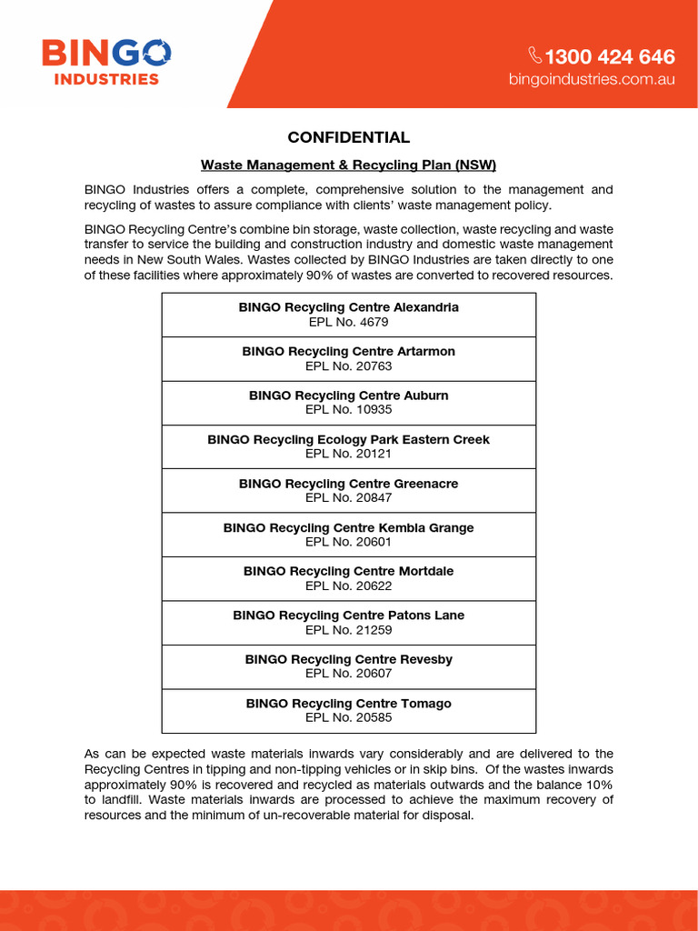 Construction Waste Management Plan | PDF | Recycling | Waste