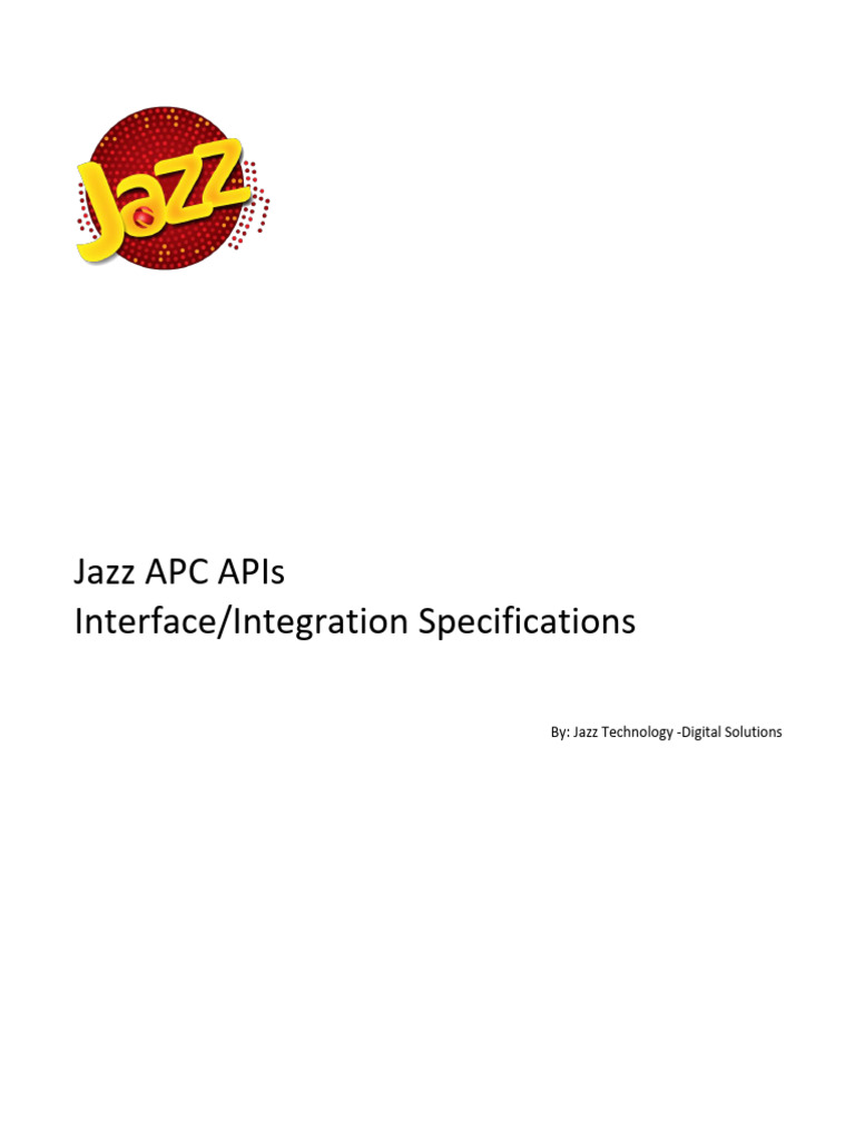 Jazz Tech Digital Solutions APC Subscription APIs V 1.2 | PDF ...
