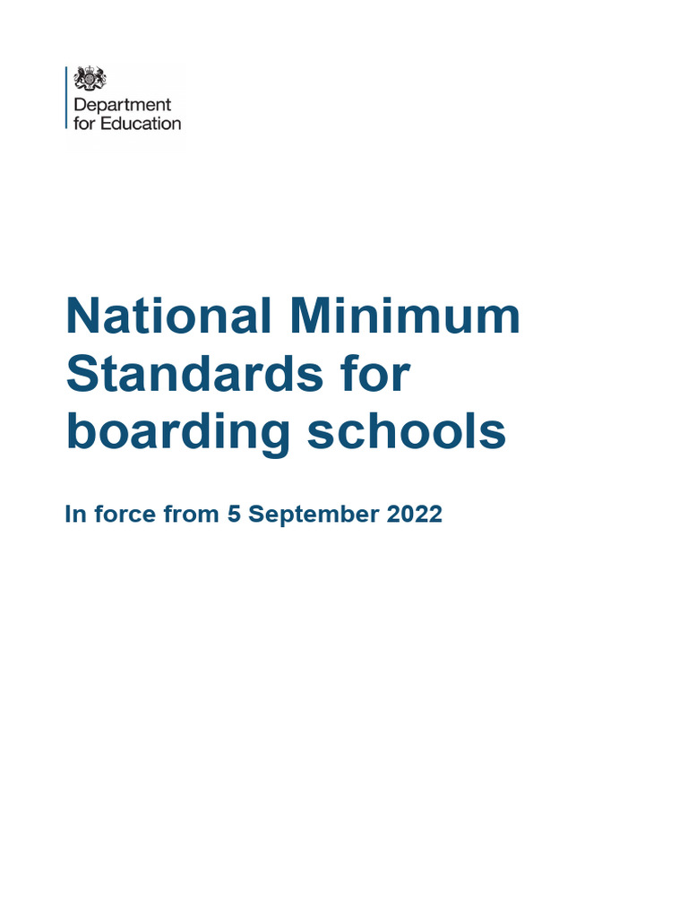 National Minimum Standards For Boarding Schools | PDF | Boarding School ...