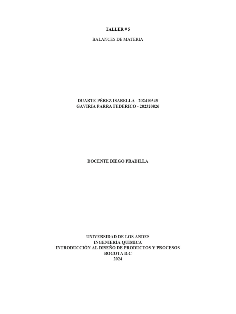 Taller 5 - Dipp | PDF | Destilación | Absorción (Química)