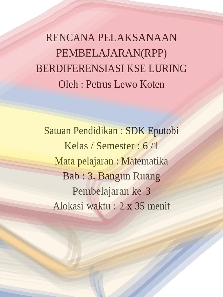 Rencana Pelaksanaan Pembelajaran (RPP) Berdiferensiasi Kse Luring Oleh ...