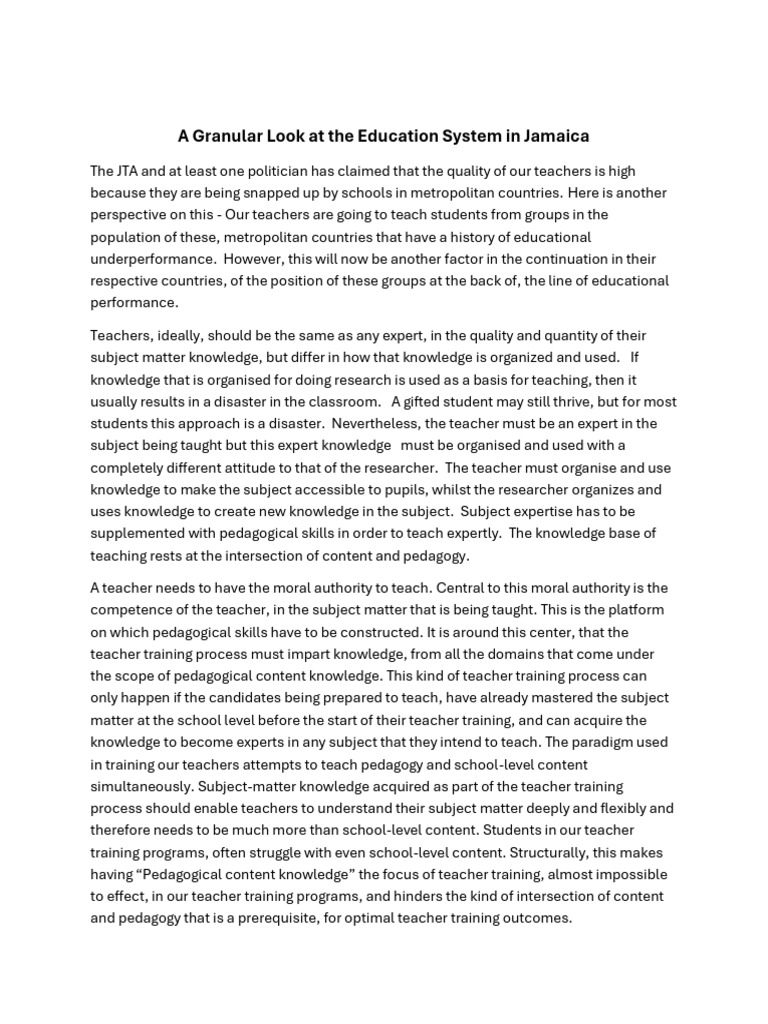 A Granular Look at The Education System | PDF | Teachers | Pedagogy