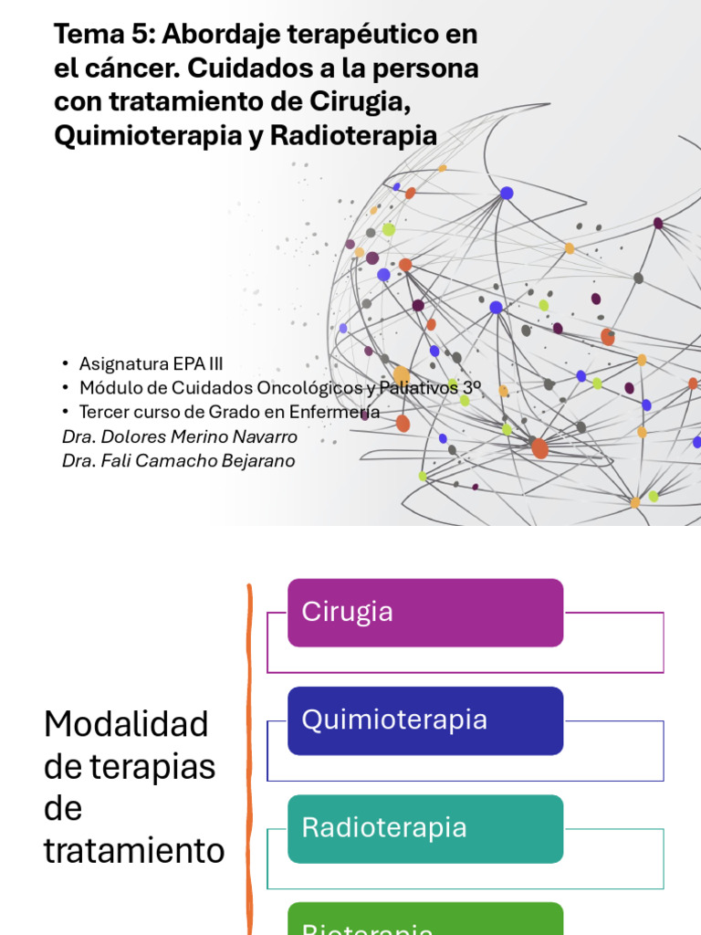 Tema 5 Tratamiento Cuidados Quimio-Radioterapia | PDF | Inmunoterapia ...