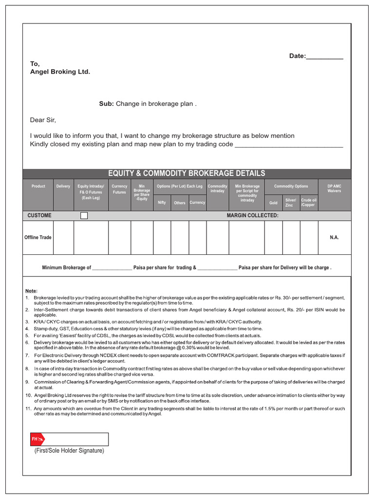 Equity & Commodity Brokerage Plan | PDF