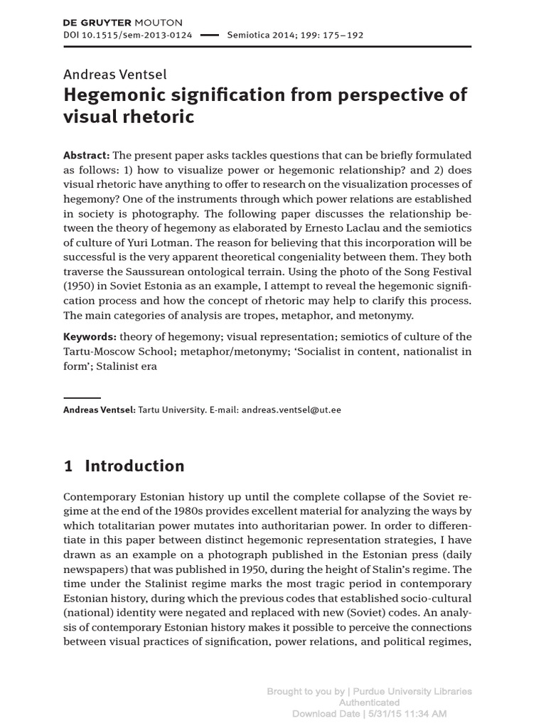 Ventsel 2014 | PDF | Power (Social And Political) | Semiotics