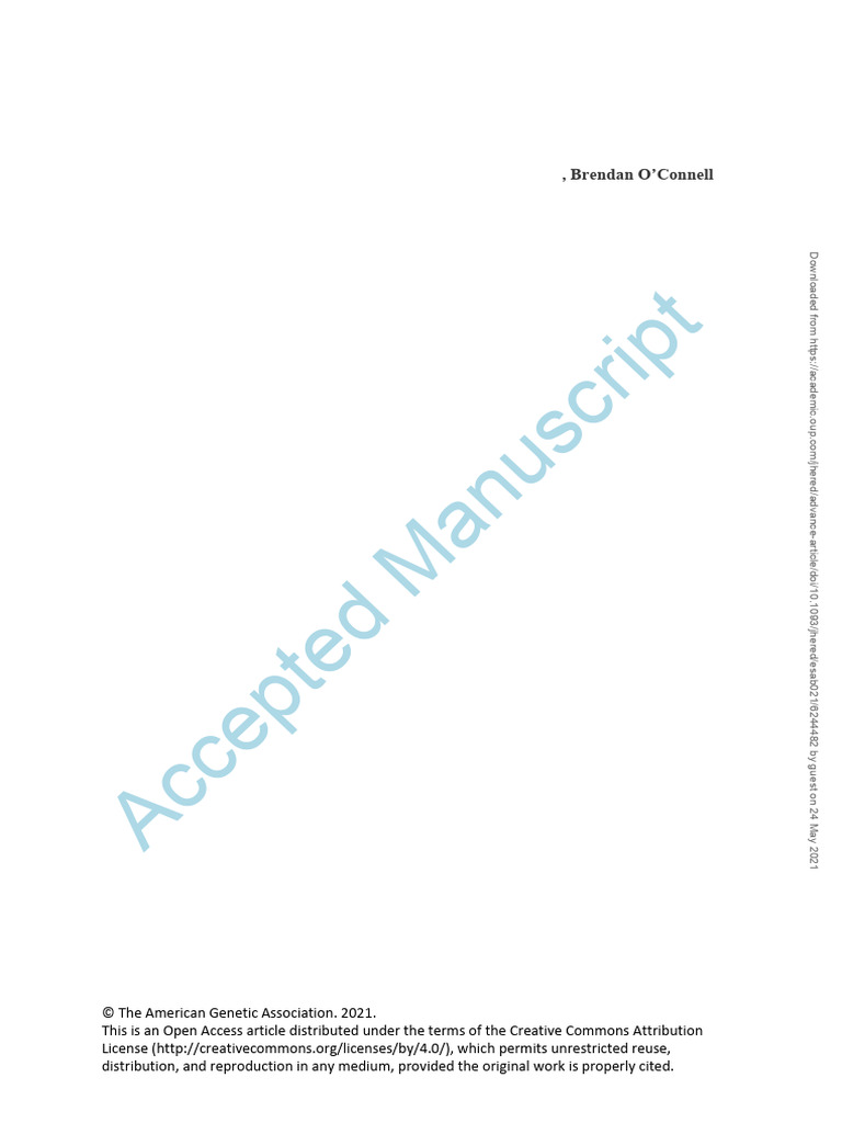 An Annotated Draft Genome For The Andean Bear Trem | PDF | Dna Sequencing | Bears