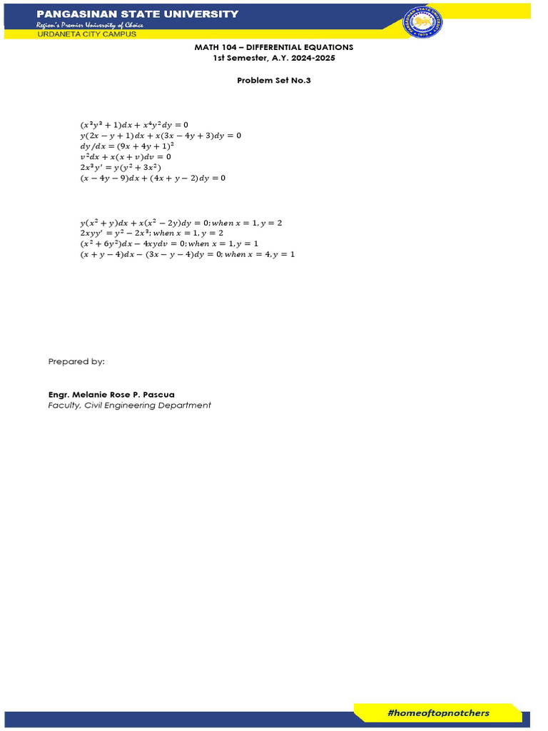 Problem Set No.3 | PDF