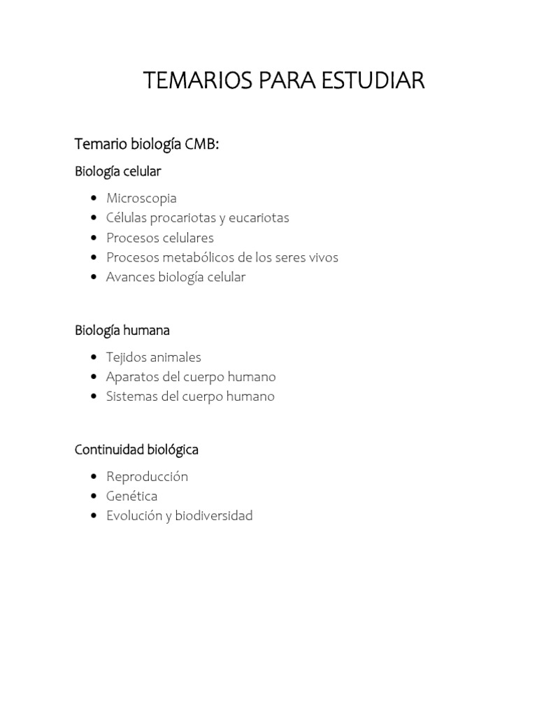 Temarios para Estudiar | PDF | Geometría | Ecuaciones