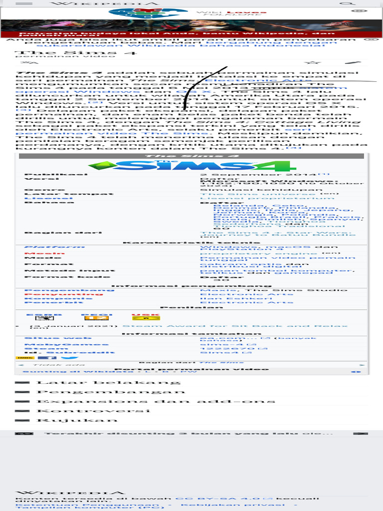 The Sims 4 - Wikipedia Bahasa Indonesia, Ensiklopedia Bebas | PDF