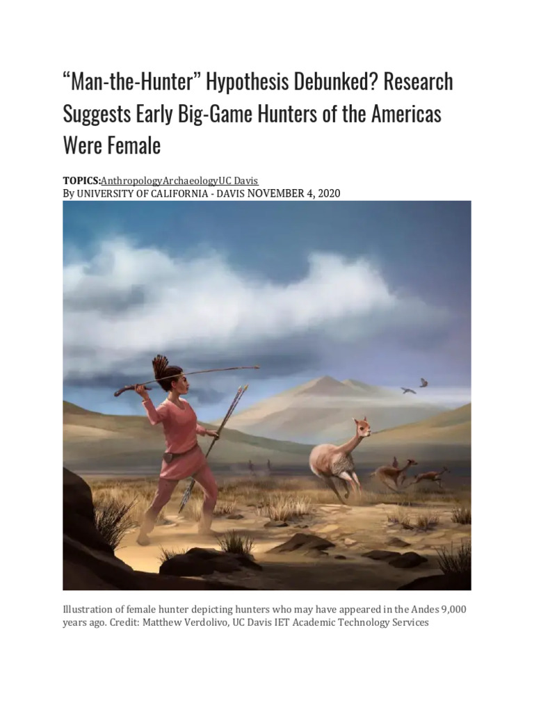 Man The Hunter Hypothesis Debunked | PDF