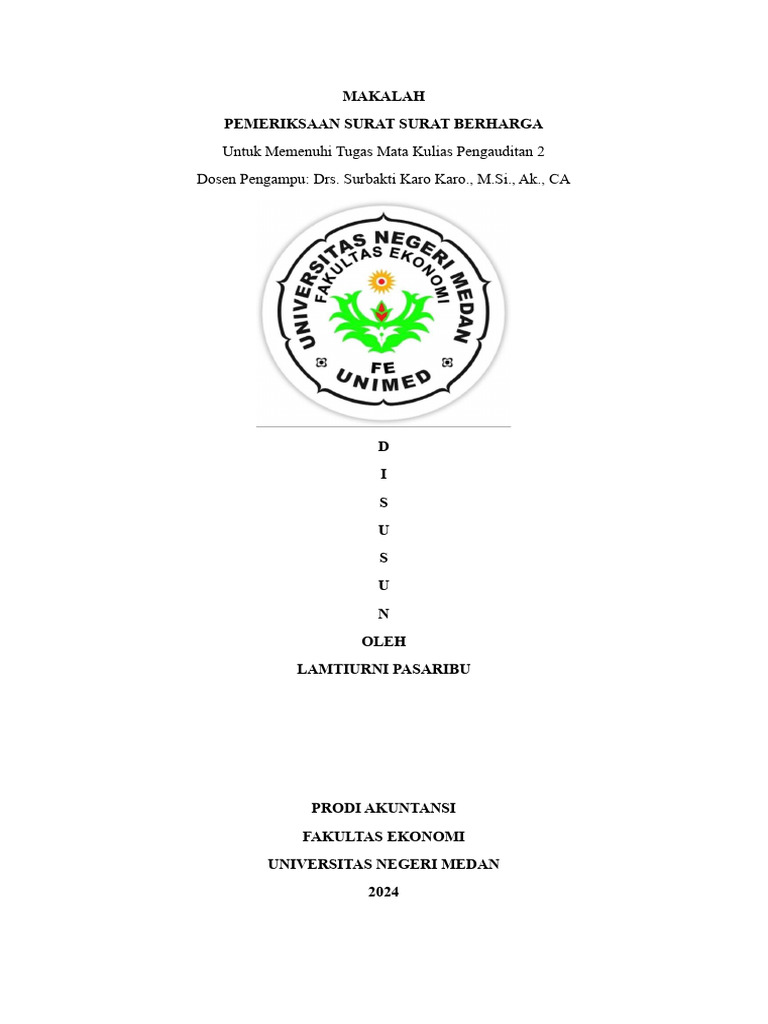 MATERI 3_AUDIT 2 PEMERIKSAAN SURAT-SURAT BERHARGA | PDF