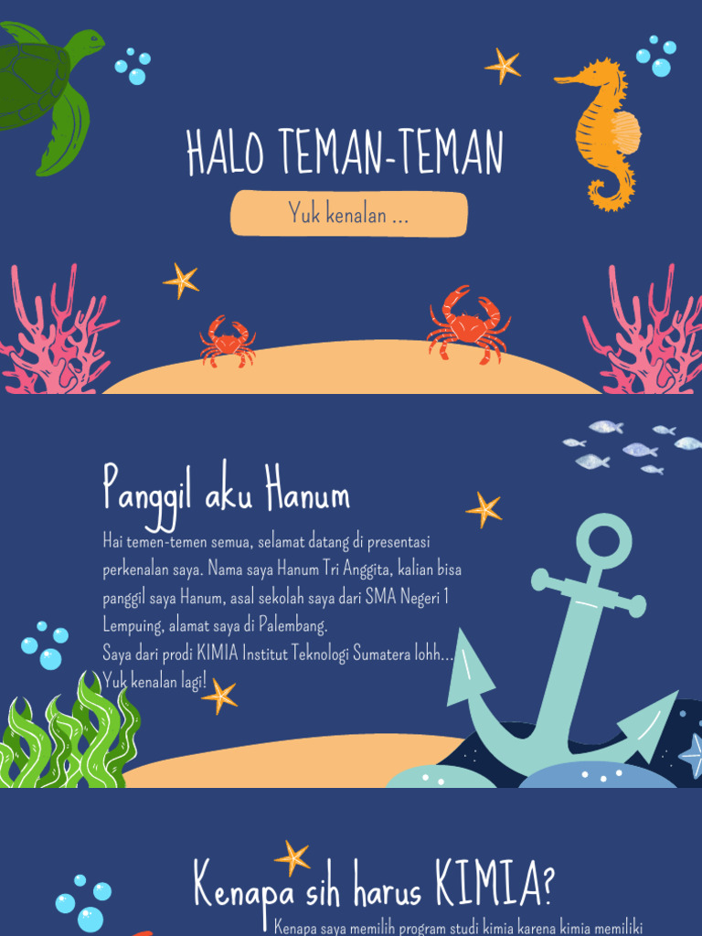 Tugas 1 PPT Perkenalan Diri Hanum Tri Anggita | PDF