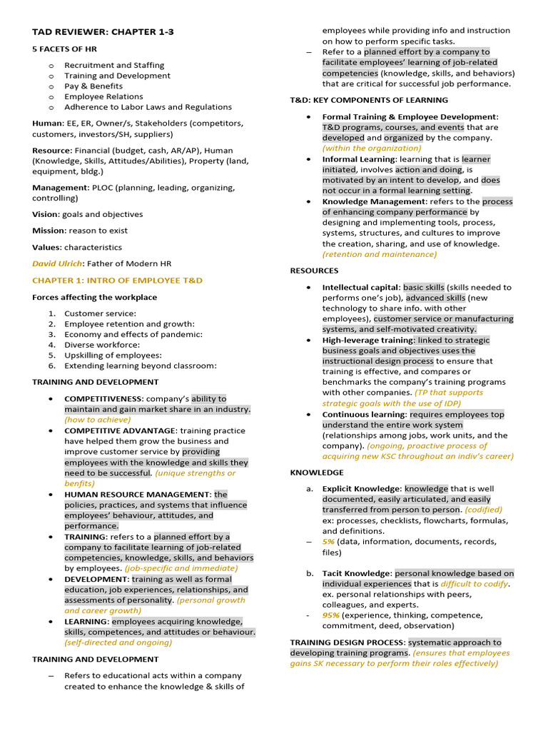 TAD_chapt-1-3 | PDF | Strategic Management | Learning