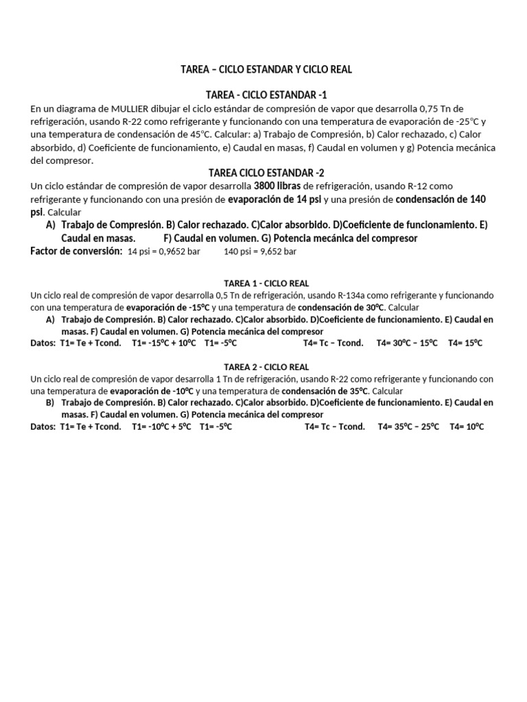 TAREA 7c - Ciclo Estandar y Ciclo Real | PDF | Tecnología