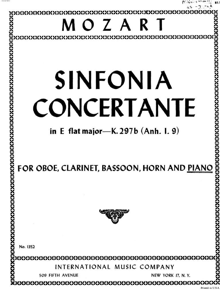 Sinfonia Concertante | PDF