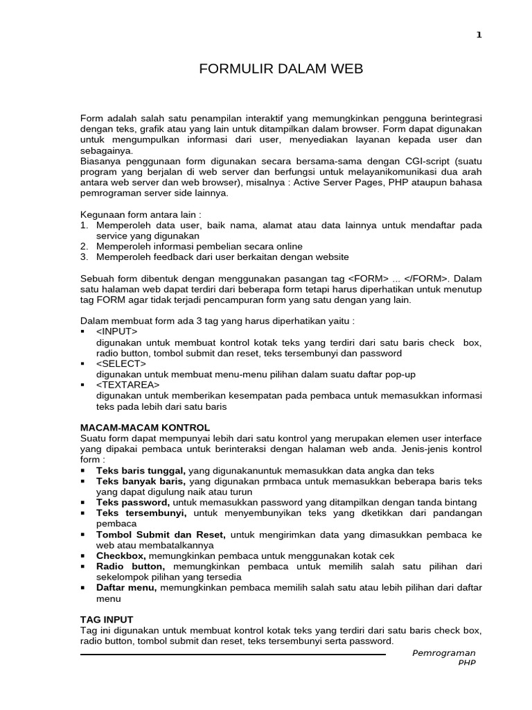 Pertemuan 3 PHP | PDF