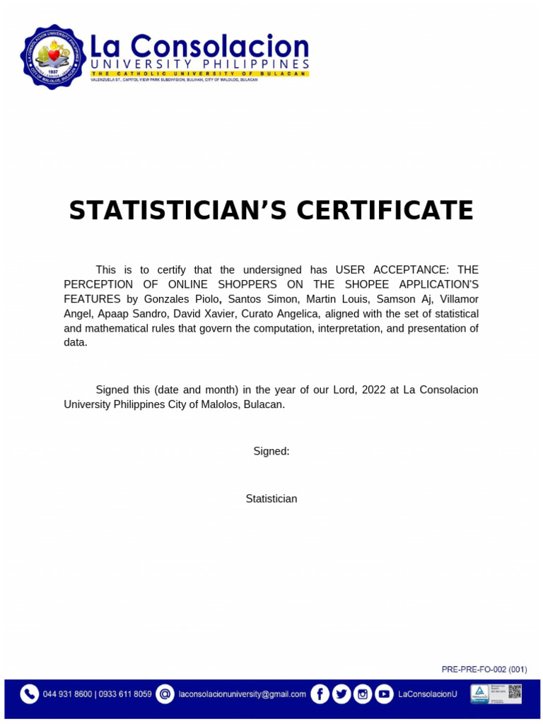 Shopee App User Acceptance Study | PDF