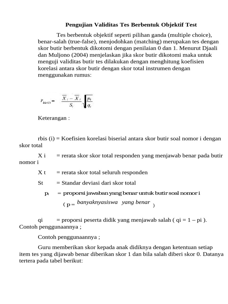 Pengujian Validitas | PDF