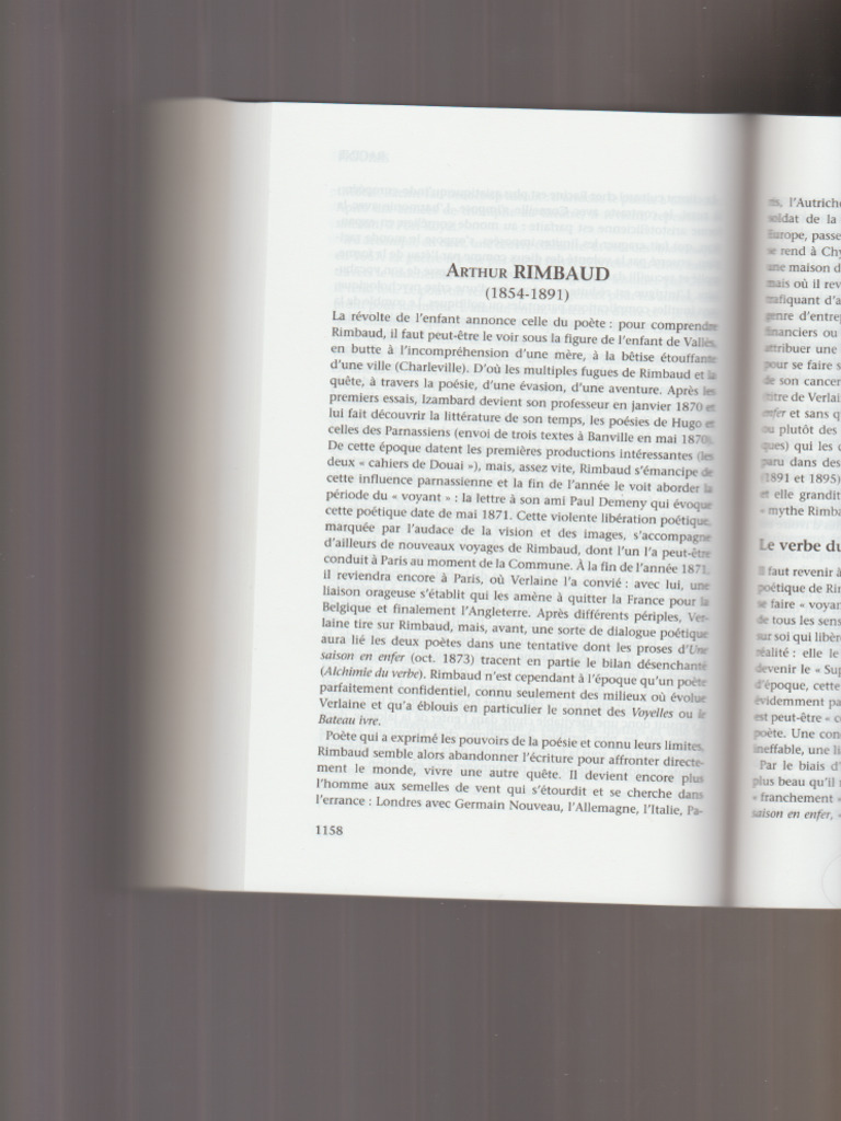 Rimbaud Axel Preiss | PDF