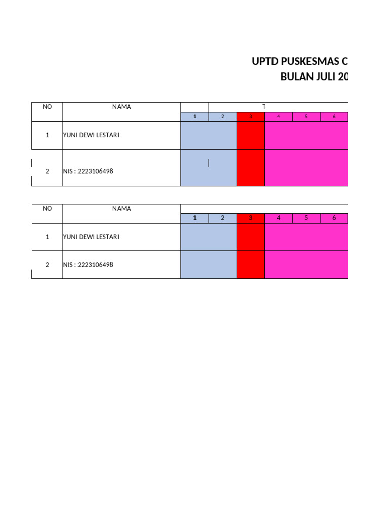 Jadwal Absen PKL | PDF