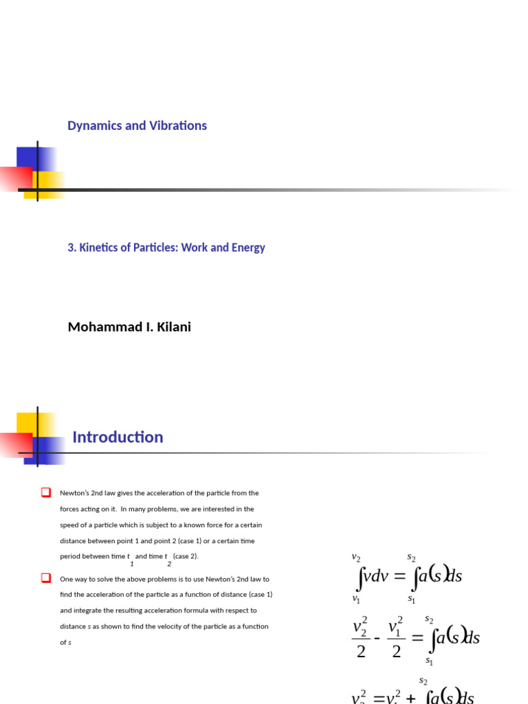 Kinetics of Particles - Work and Energy | PDF | Power (Physics) | Force