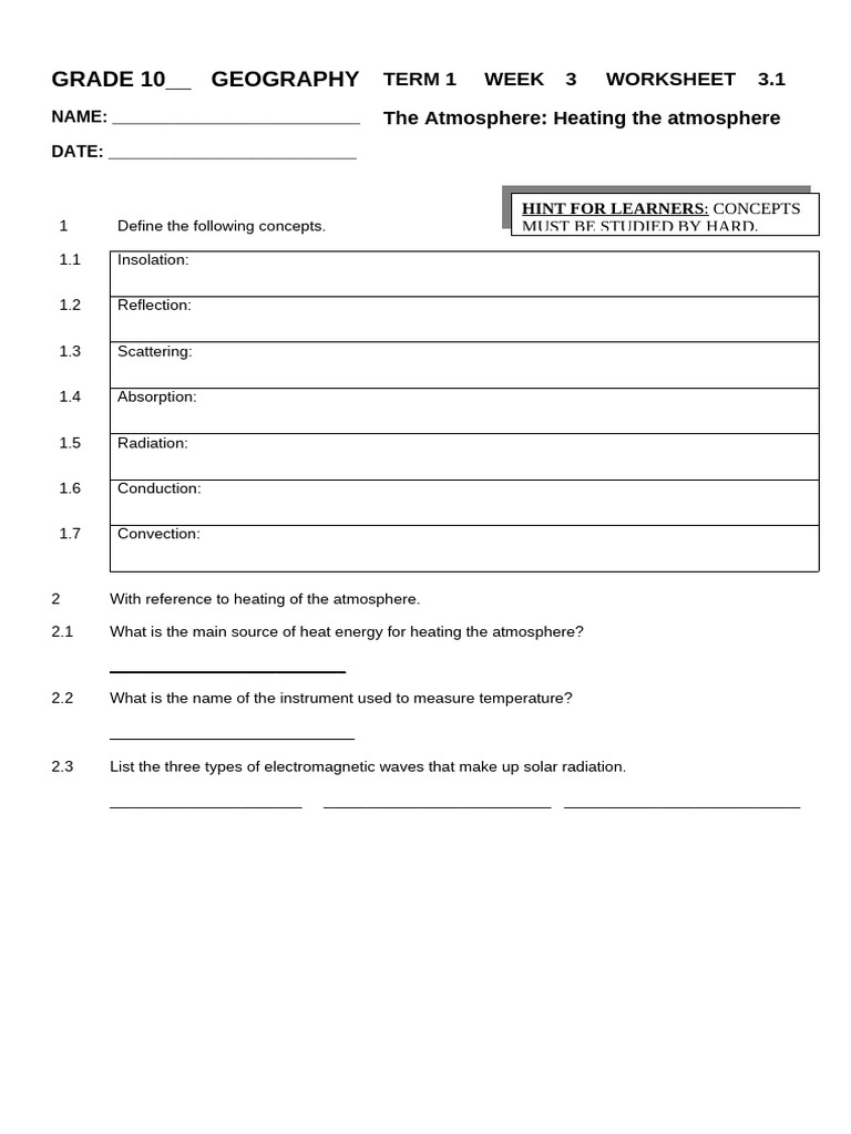 W3e Ws 3.1 Atmosphere Heating | PDF
