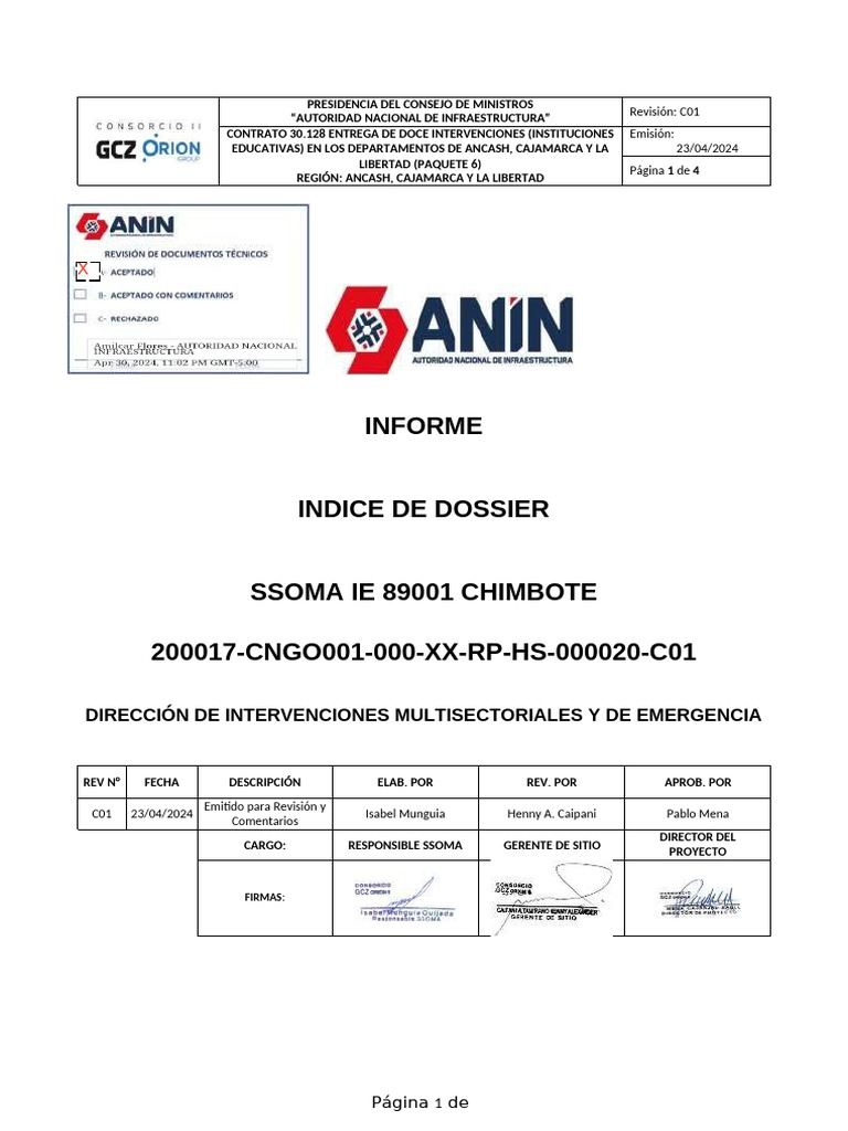 200017-CNGO001-000-XX-RP-HS-000020-C01 Indice 89001 | PDF | Salud ...