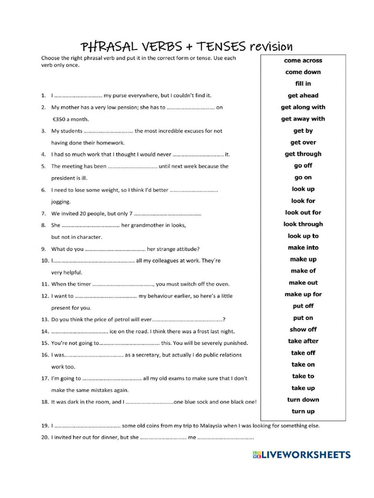 Phrasal Verbs 1 | PDF