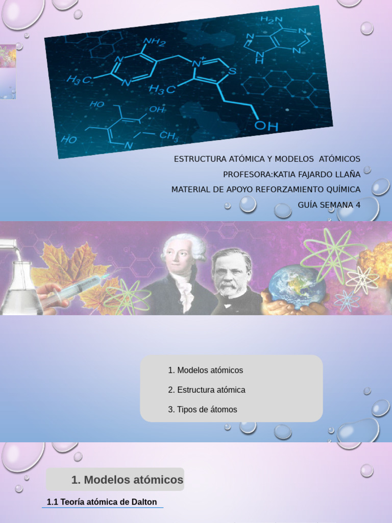PPT-Química-8-básicoEstructuras Atomicas | PDF | Átomos | Núcleo atómico