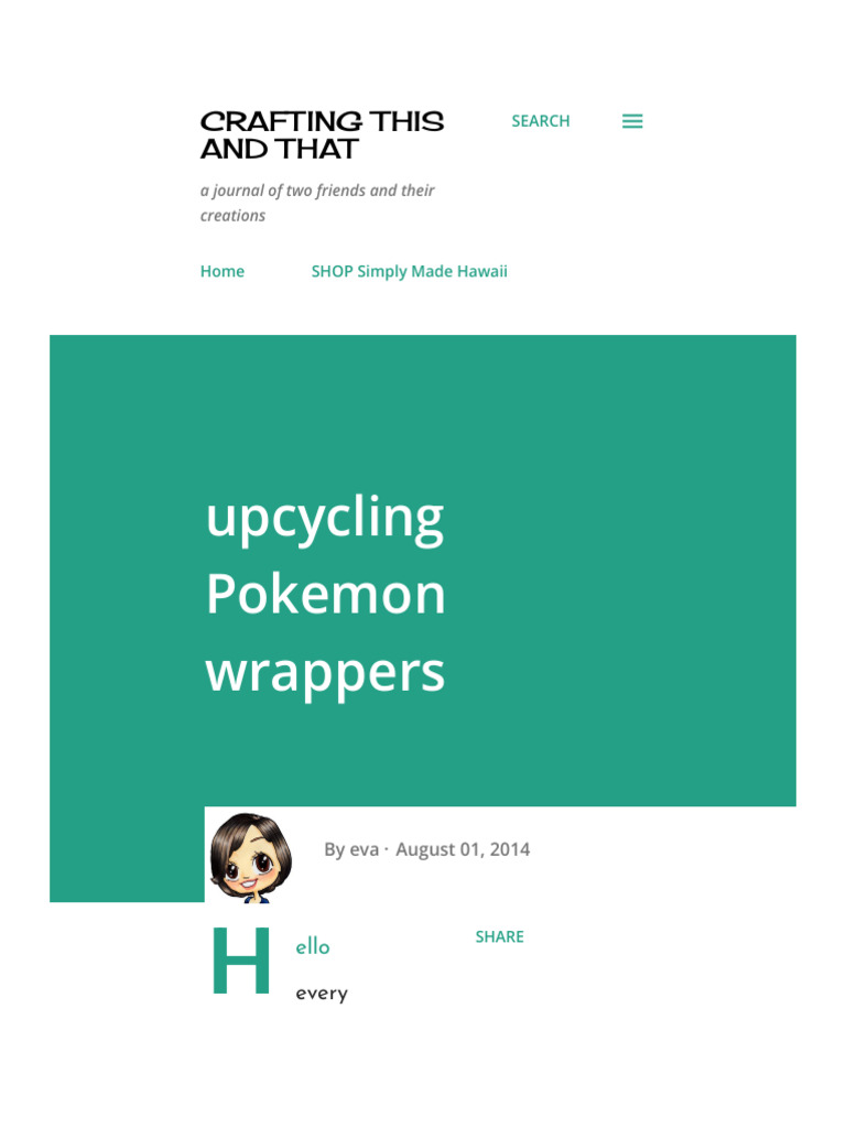 Upcycling Pokemon Wrappers | PDF | Language Arts & Discipline