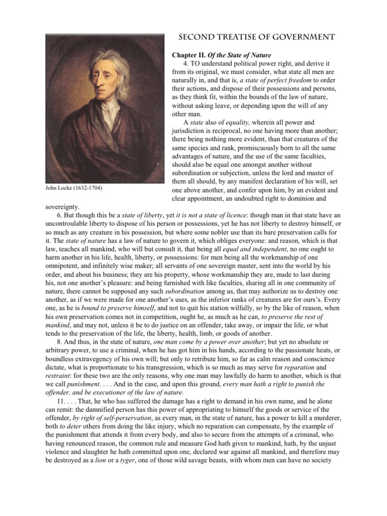 Locke 2nd Treatise | PDF | Property | Justice