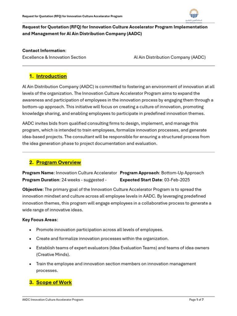Innovation Accelerator Program Bottom To Up 1 | PDF | Innovation | Creativity